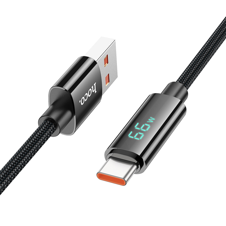 Кабель USB HOCO U125 Benefit USB - Type-C, 5A, 1.2 м, черный оптом